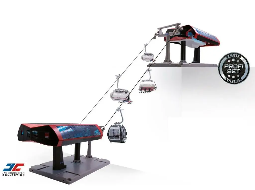 Jägerndorfer ski lift professional black/red 1:32 - Christmas Village ...