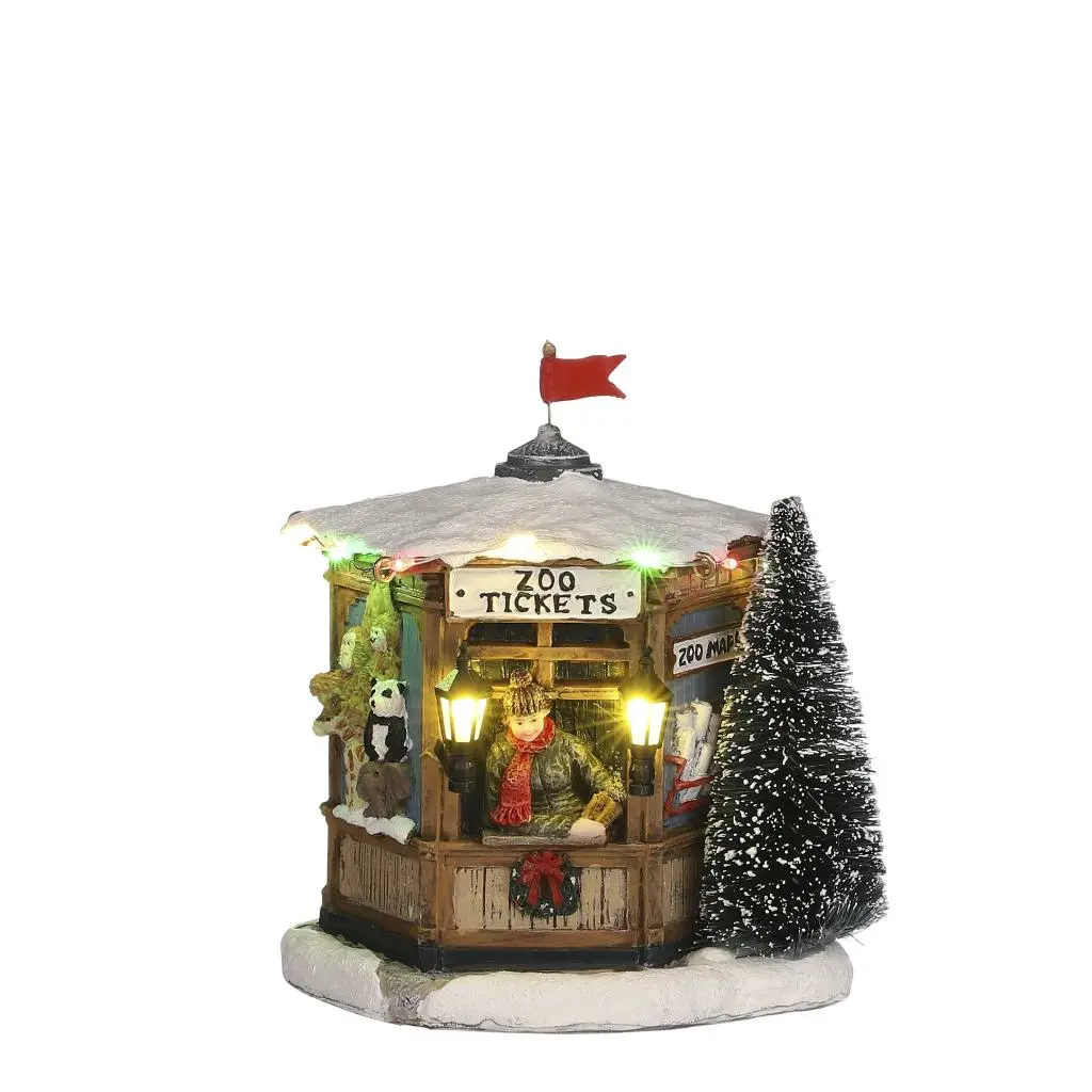 Luville General Zoo ticket kiosk - Christmas Village - Lemax